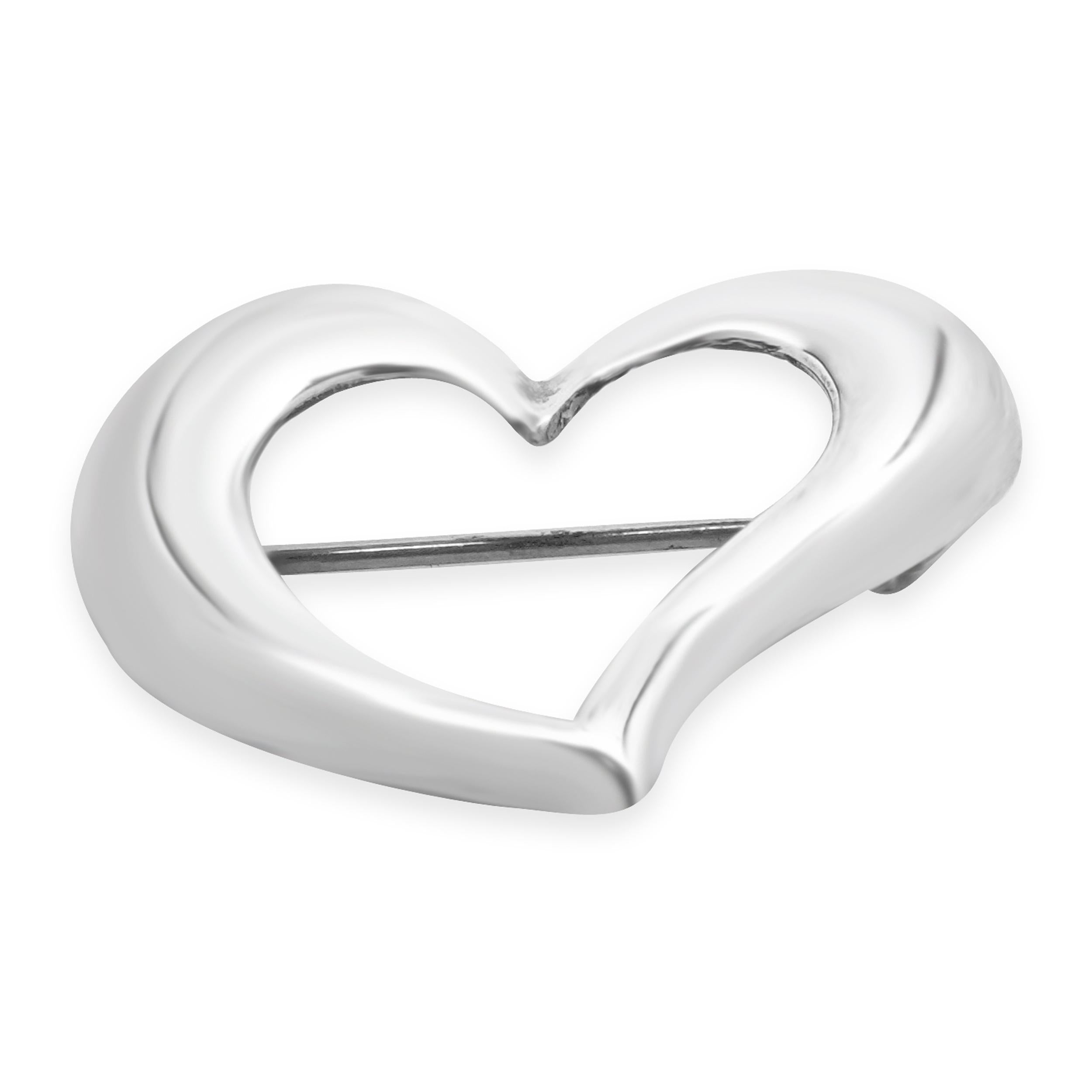 Tiffany & Co. Sterling Silver Open Heart Pin – The Estate Watch And ...