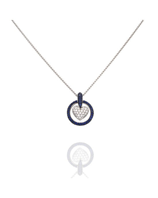 Turgeon Raine Sapphire and Diamond Heart Necklace in Gold – The Estate ...