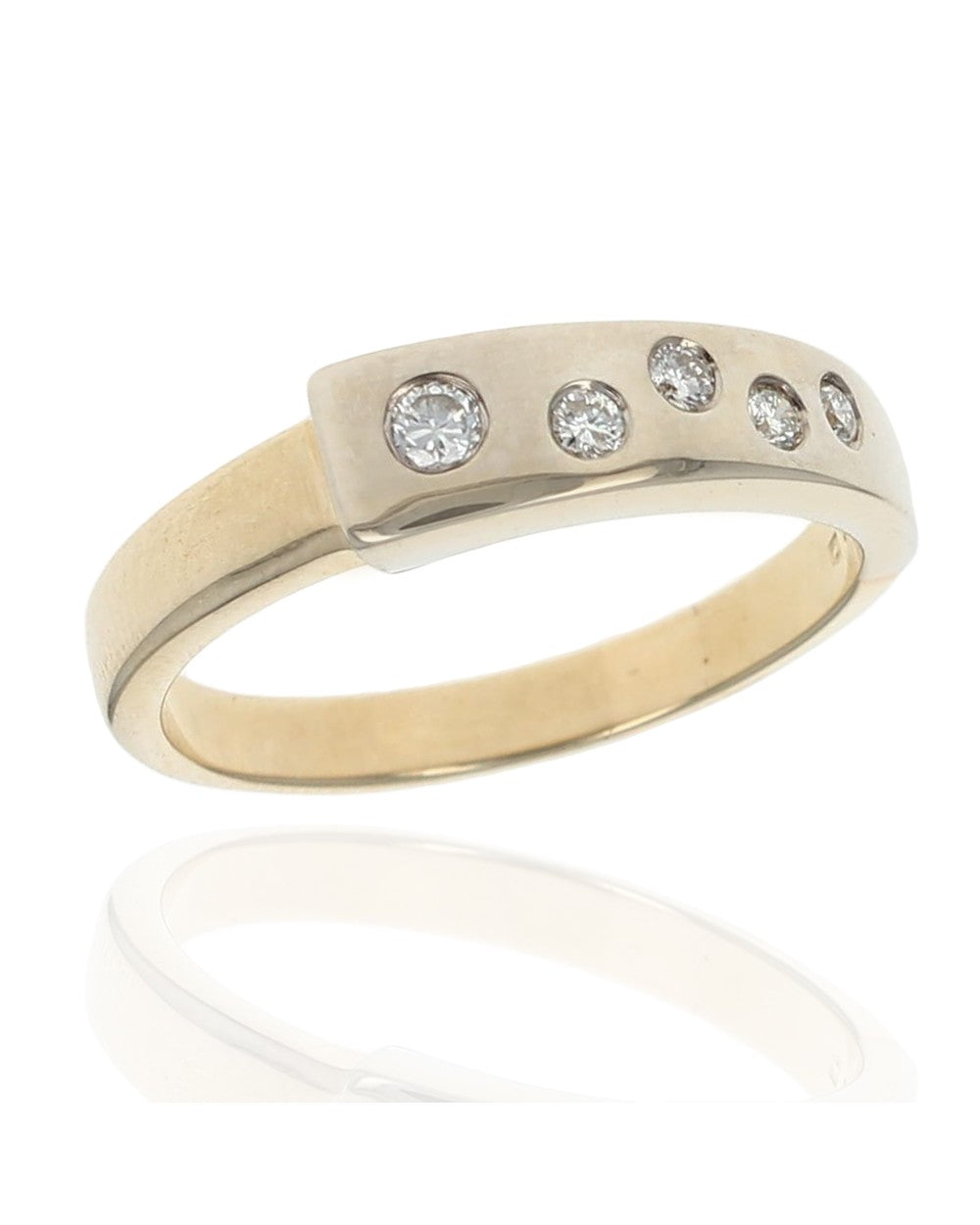 Flush Set Diamond 2 Tone Band – The Estate Watch And Jewelry Company®