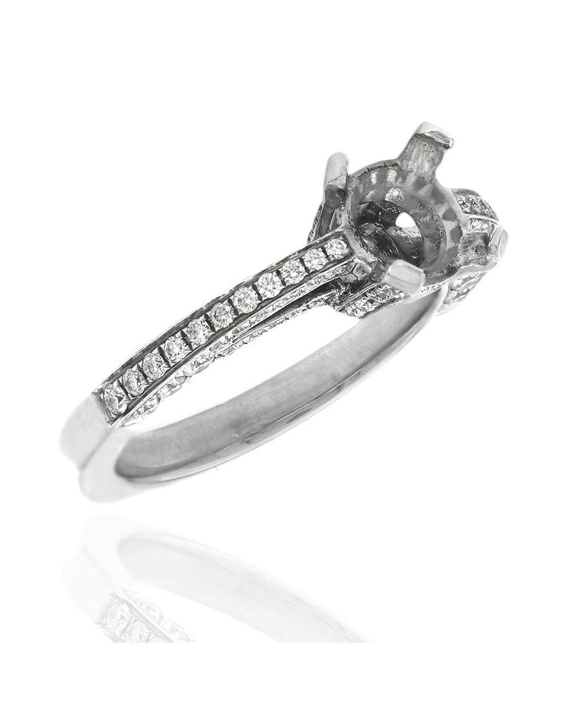 3 Sided Diamond 2 Row Gallery Semi Mount – The Estate Watch And Jewelry ...