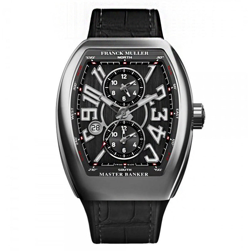 Franck Muller Vanguard Master Banker 44MM Triple Time Zone V45MBSCDTNR ...