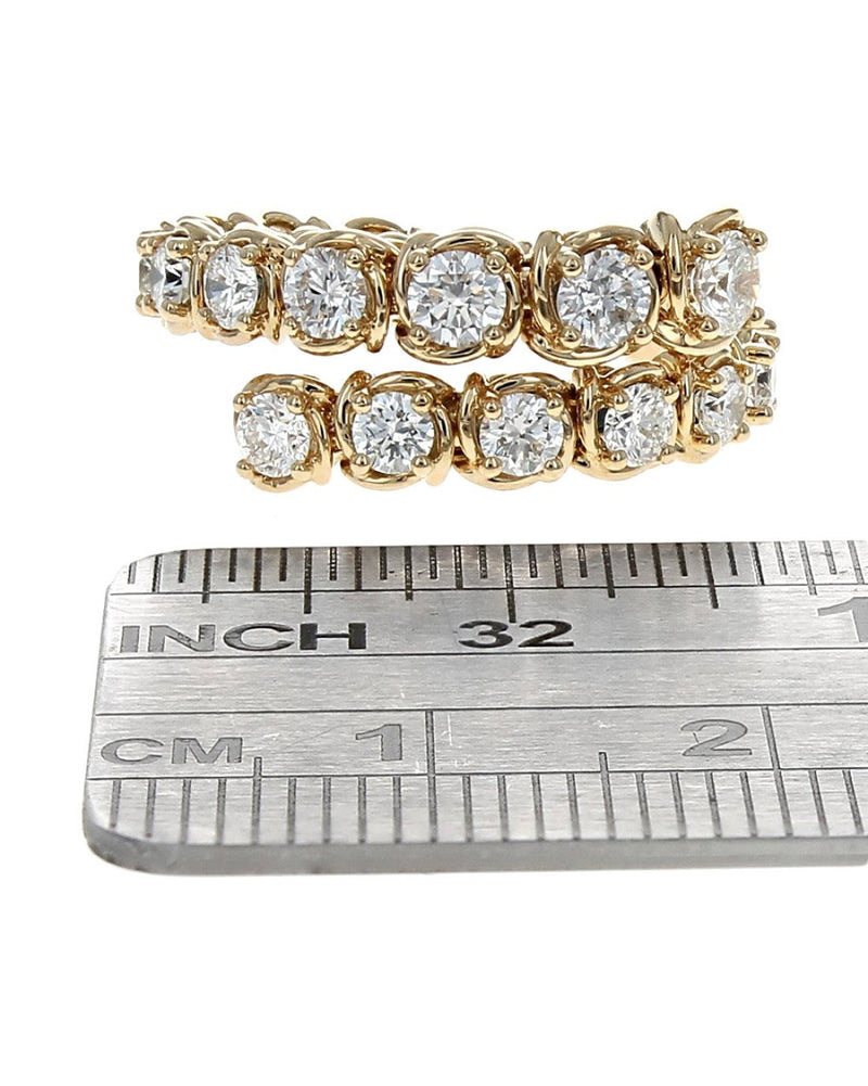 Graduated Diamond Wrap Ring in Yellow Gold – The Estate Watch And ...