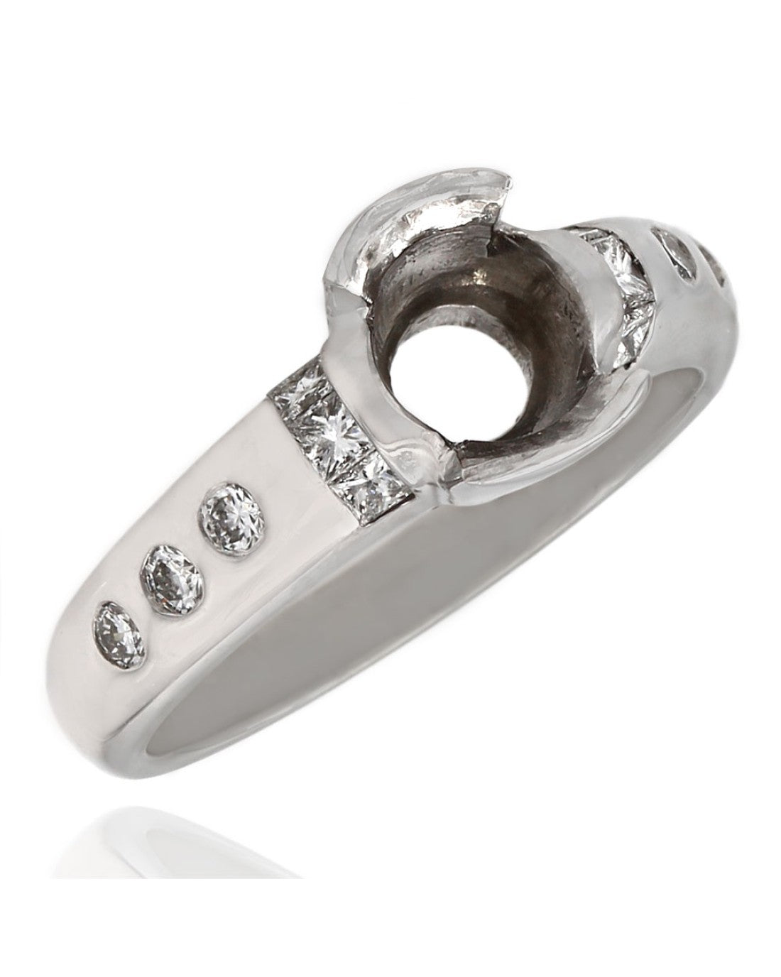 Flush Set Diamond Mounting in Gold – The Estate Watch And Jewelry Company®