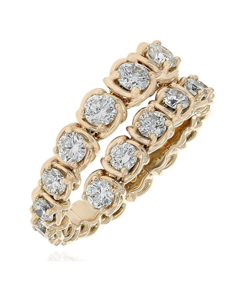 Graduated Diamond Wrap Ring in Yellow Gold – The Estate Watch And ...