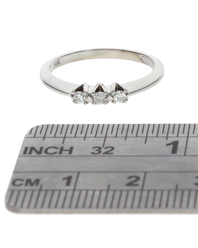3 Stone Diamond Knife Edge Band Ring – The Estate Watch And Jewelry ...