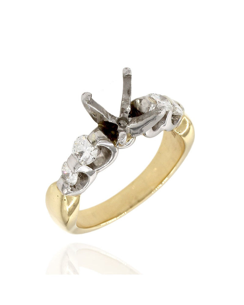 Diamond Engagement Ring Mounting in Gold and Platinum – The Estate ...