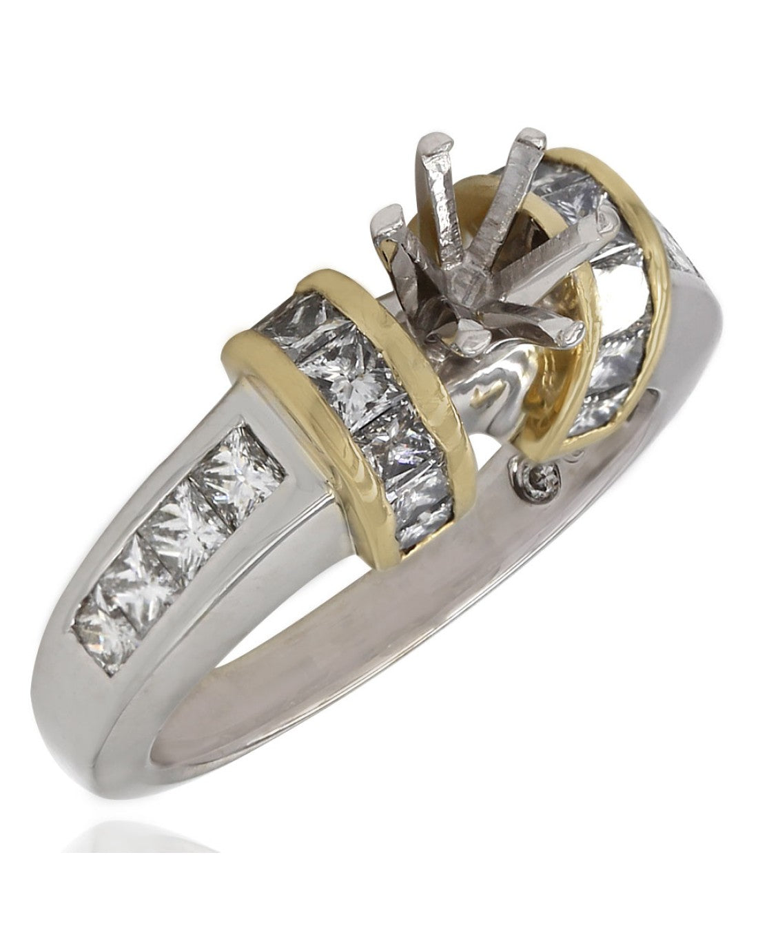 Channel Set Diamond Mounting in Two-Tone Gold – The Estate Watch And ...