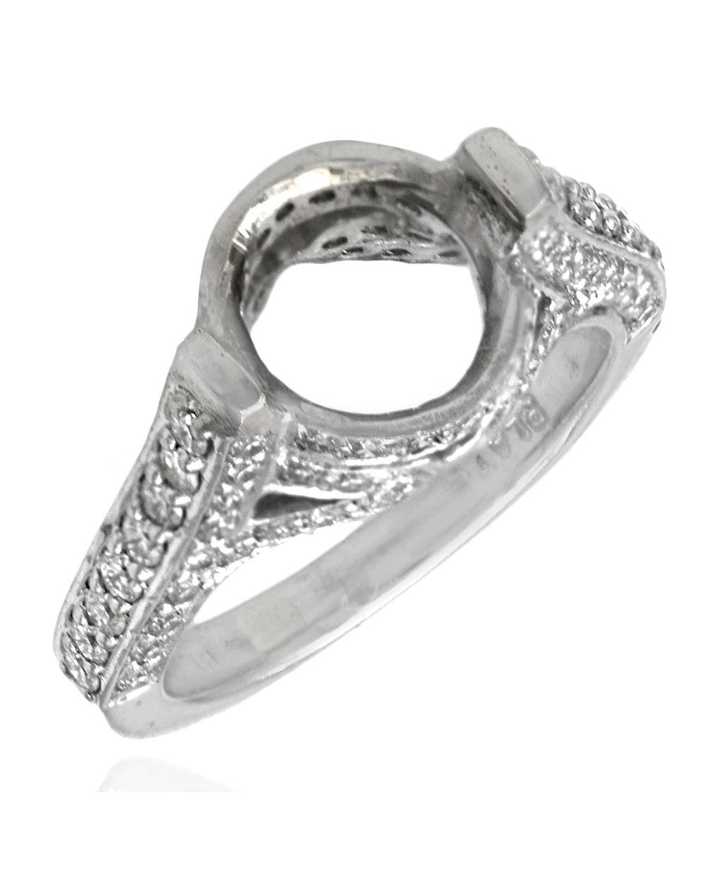 3 Sided Diamond Semi Mounting in Platinum – The Estate Watch And ...