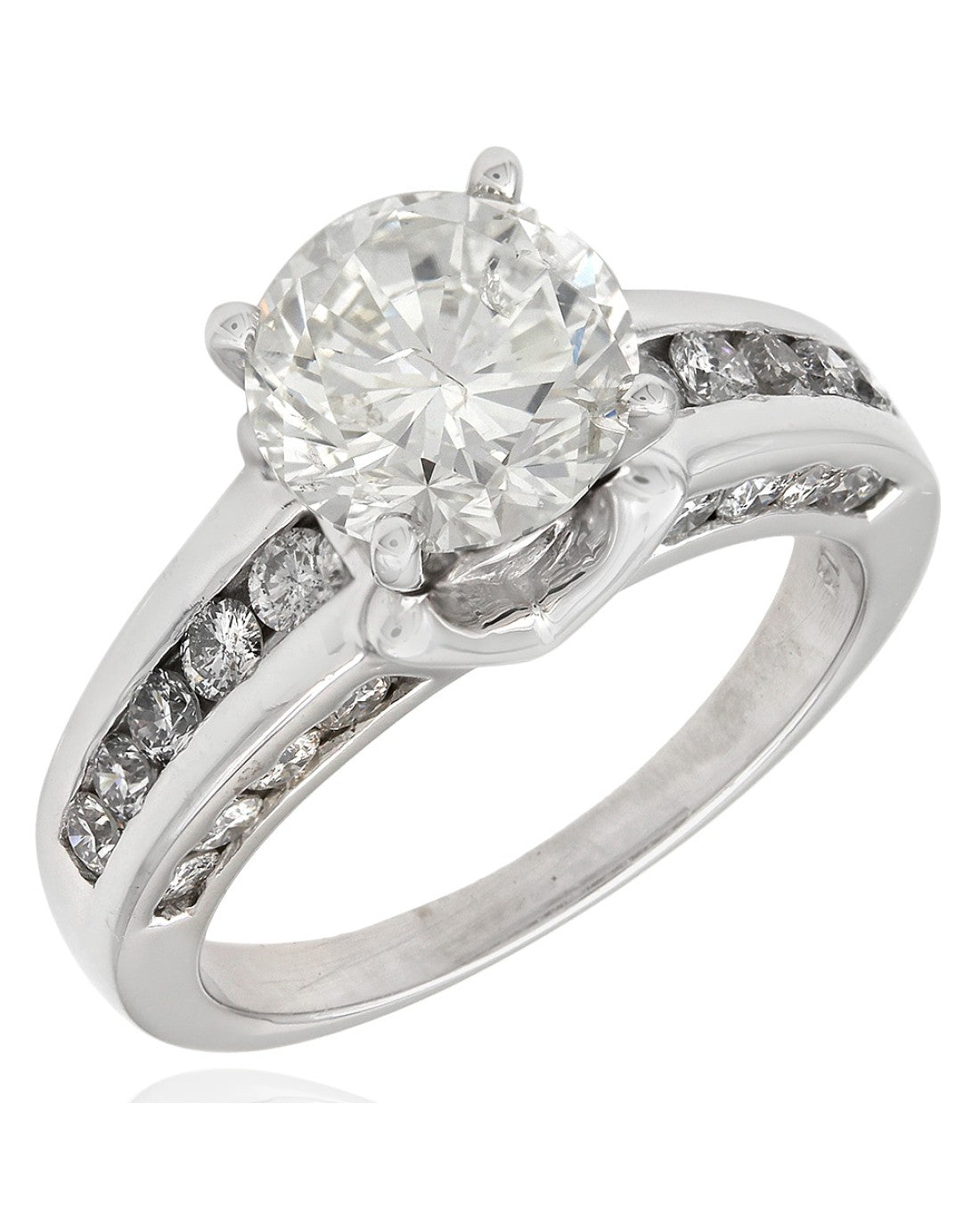 Diamond Solitaire Engagement Ring with Channel Set Side Diamonds – The ...