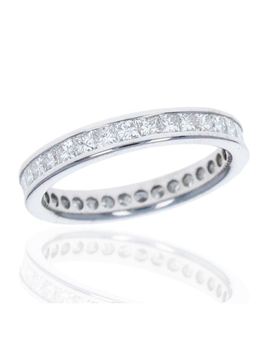 Princess Diamond Eternity Band in White Gold – The Estate Watch And ...