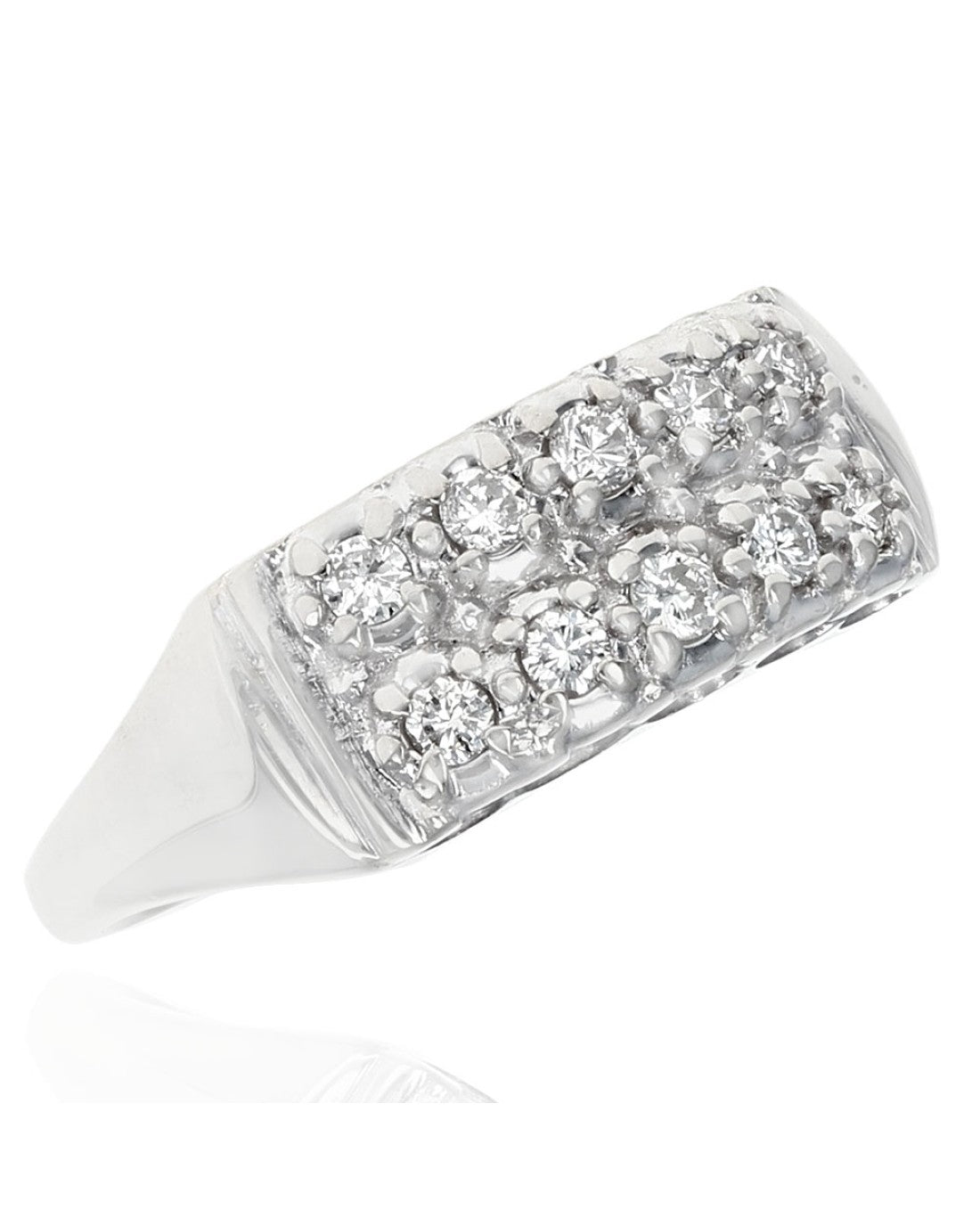 2 Row Diamond Ring in Gold – The Estate Watch And Jewelry Company®