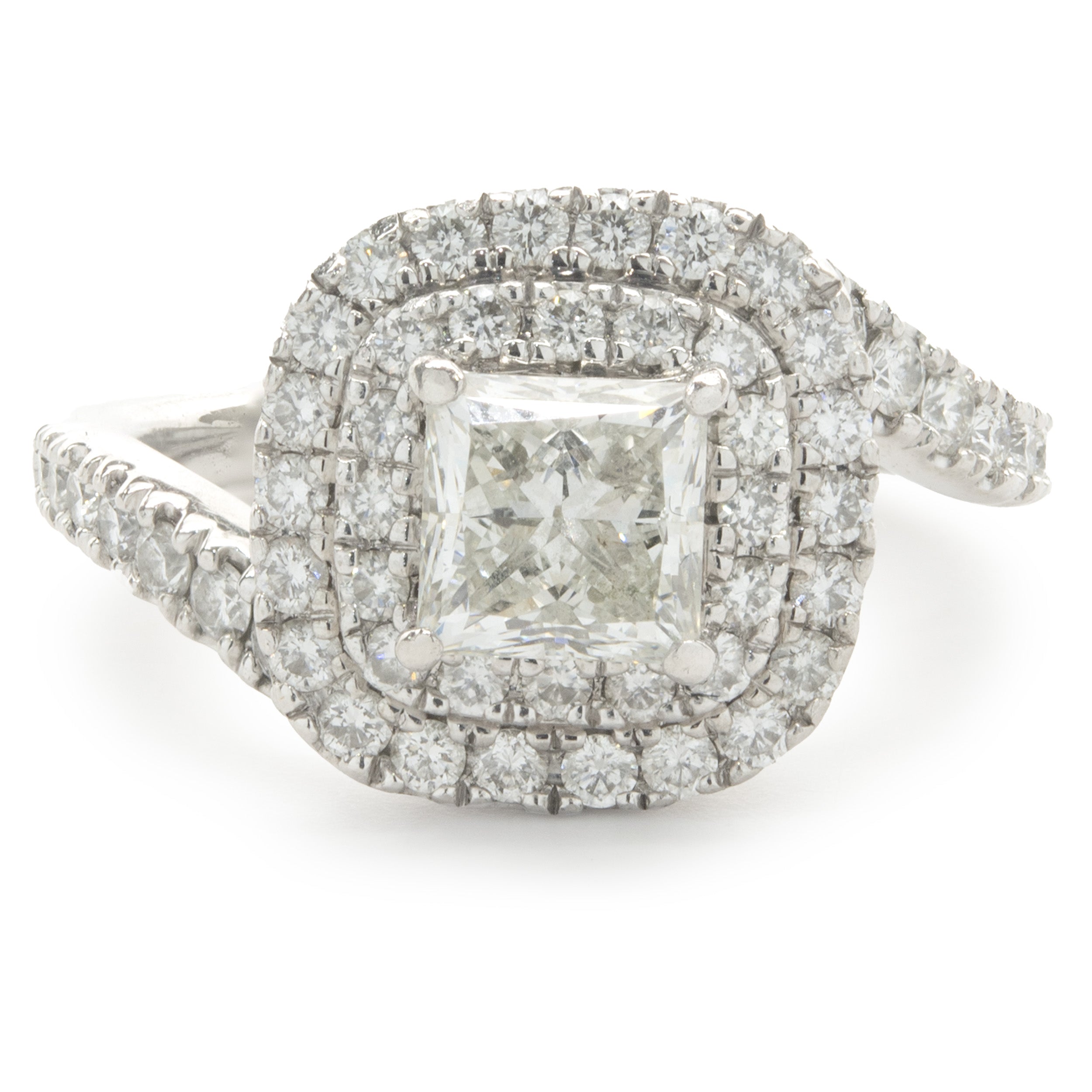 Platinum Custom Designed Princess Cut Diamond Engagement Ring – The ...