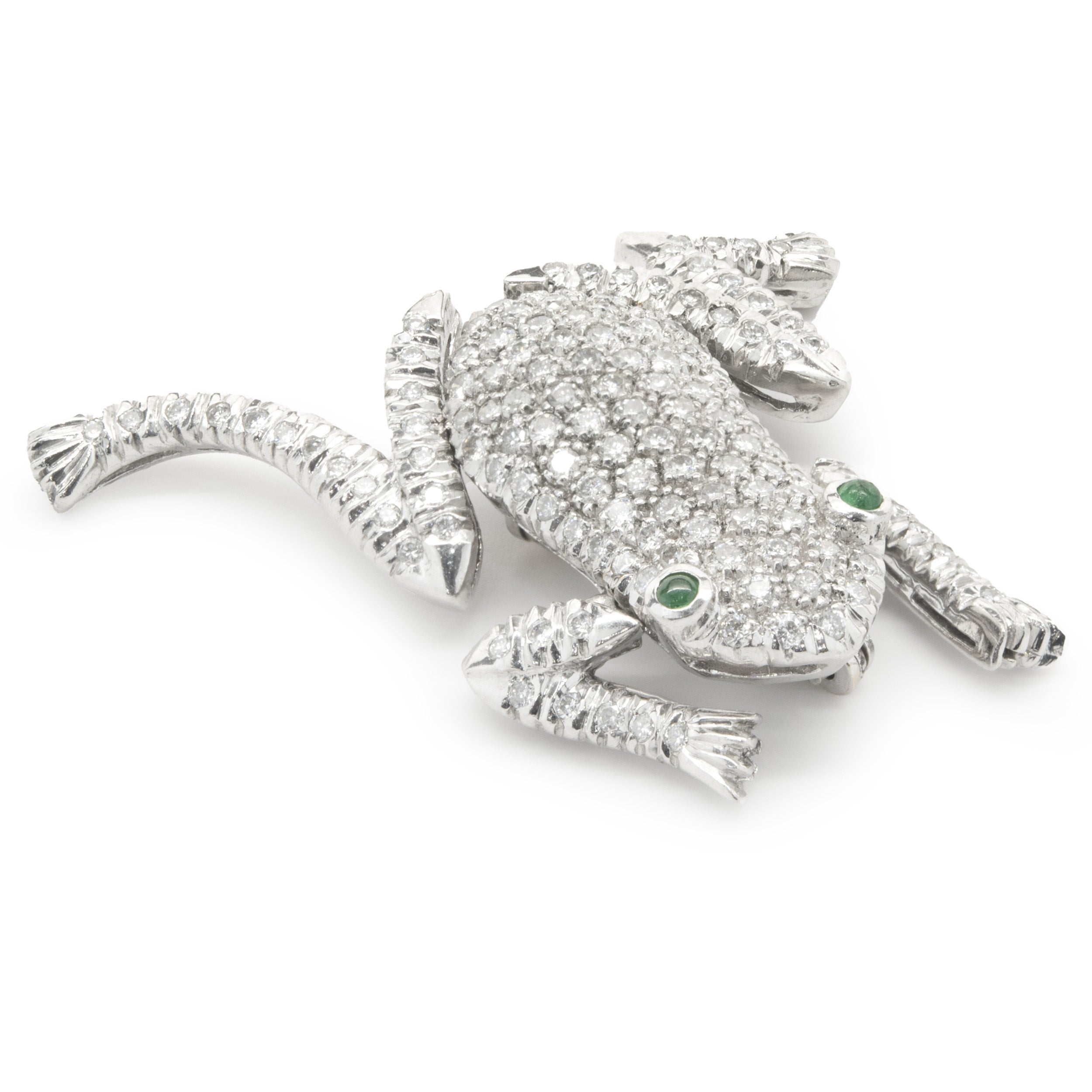 Platinum Pave Diamond Frog Pin – The Estate Watch And Jewelry Company®